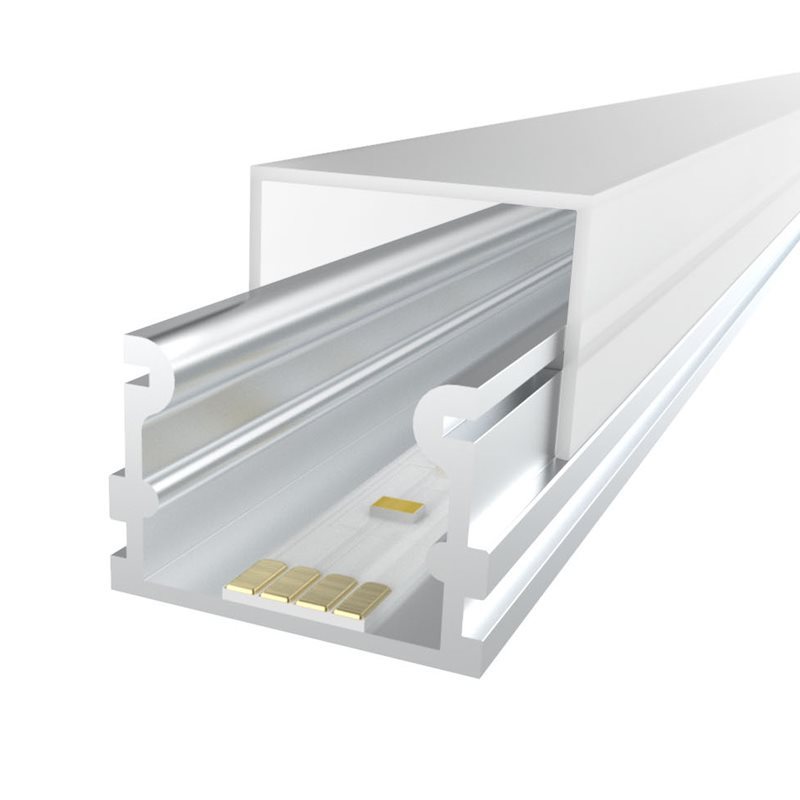 3m kit 16.8mm Aluminium extrusion with Rectangular Cover EXT30 | TLS ...